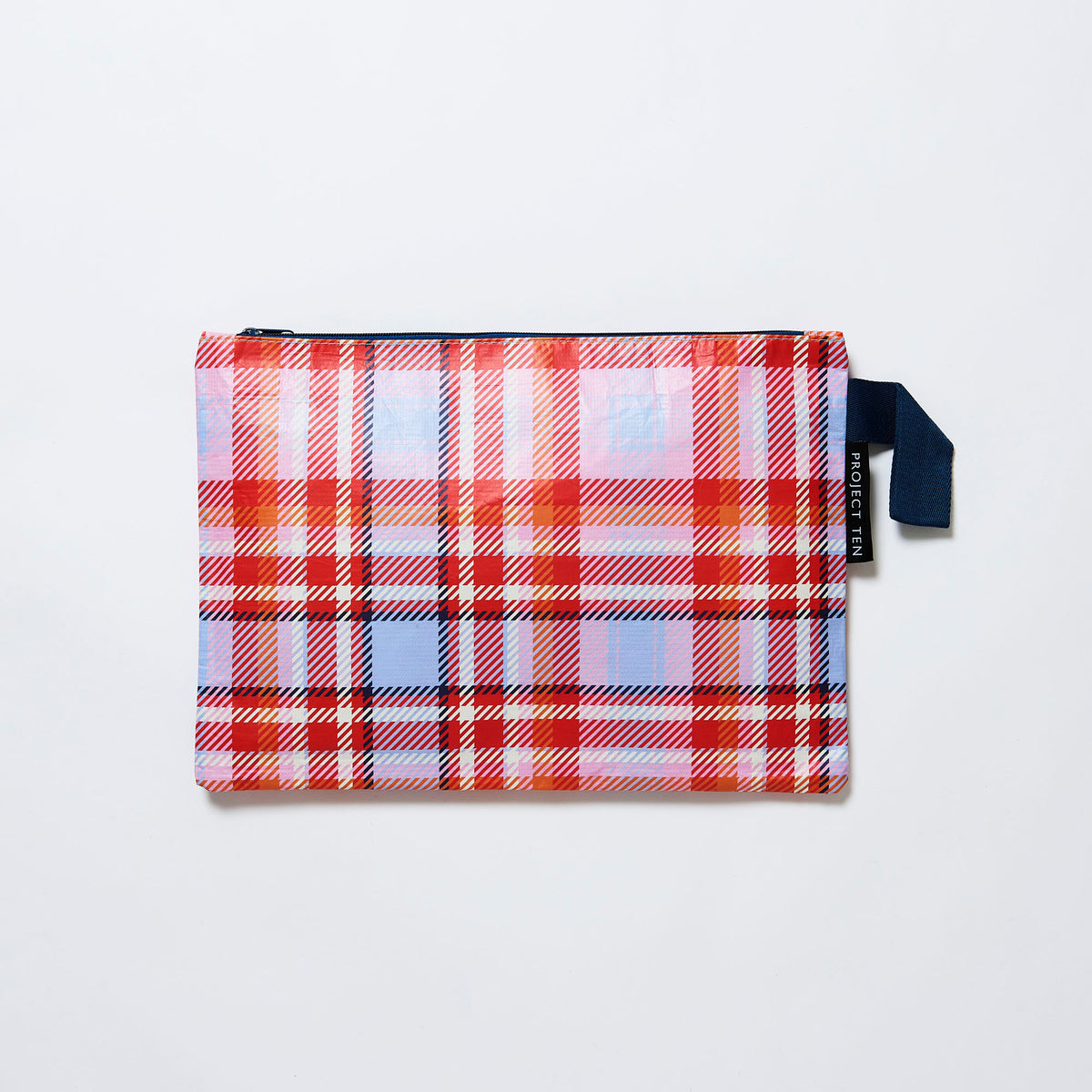 Large Zip Pouch – Tartan – Project Ten